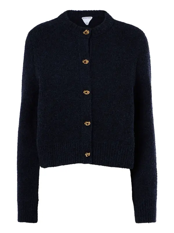 Bottega Veneta Bouclé Cardigan - Blue