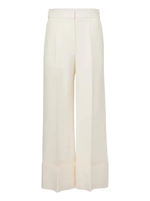 Valentino Garavani Crepe Couture Wide-leg Trousers - White