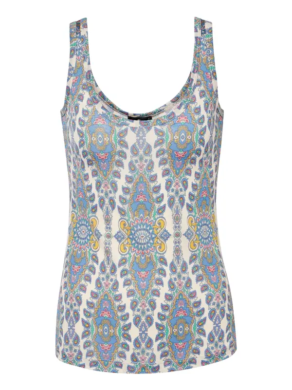 Etro Printed Tank Top - White