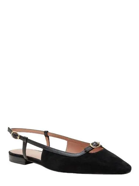 Linea Paolo Cassidy Slingback Flats - Black
