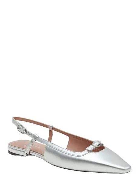 Linea Paolo Cassidy Slingback Flats - Silver