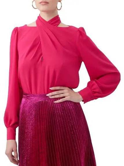 Trina Turk Kanai Blouse - Fairy Fuchsia