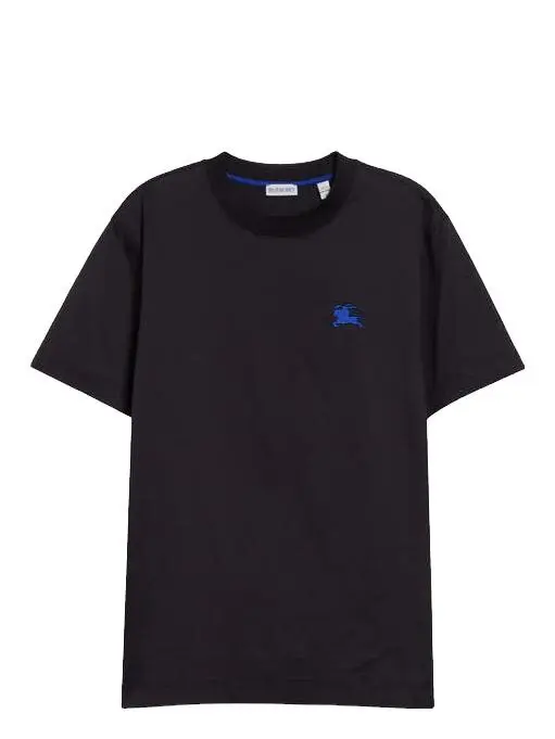 Burberry Ekd Embroidered Cotton T-shirt - Black
