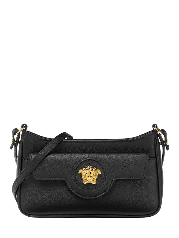 Versace Mini Medusa Leather Shoulder Bag - Black Versace Gold