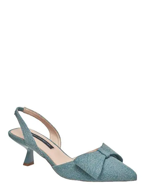 French Connection Slingback Flared Heel - Denim