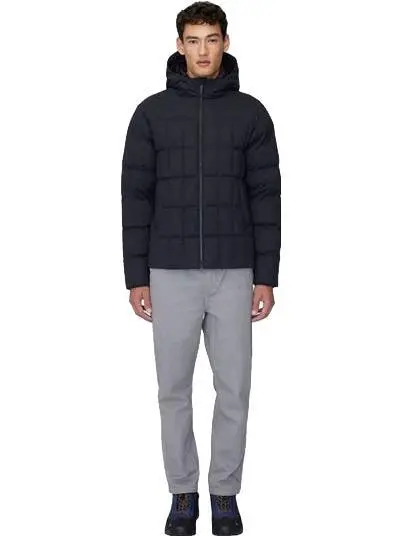 QUARTZ CO. Leo Lightweight Hooded Down Jacket - Black