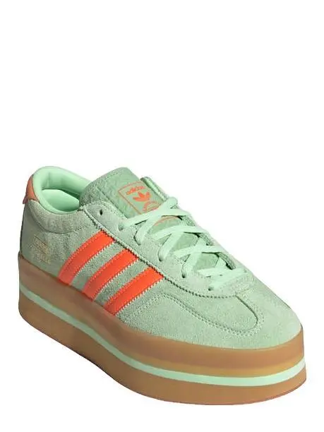 Adidas Gazelle Stack Platform Sneaker - Green Spark/ Orange/ Gum
