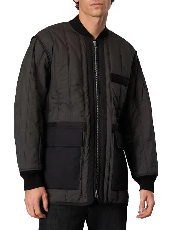 Rag & Bone Delta Liner Quilted Jacket - Washed Black
