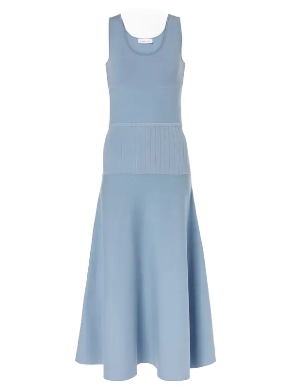 Proenza Schouler White Label Lucia Knitted Midi Dress - Blue