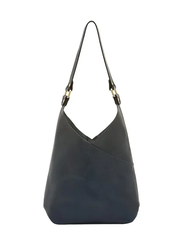 Il Bisonte Malibu Leather Shoulder Bag - Silver