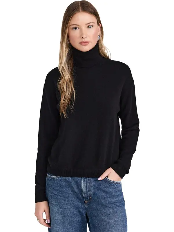 JAMIE HALLER Cashmere Turtleneck Sweater - Black