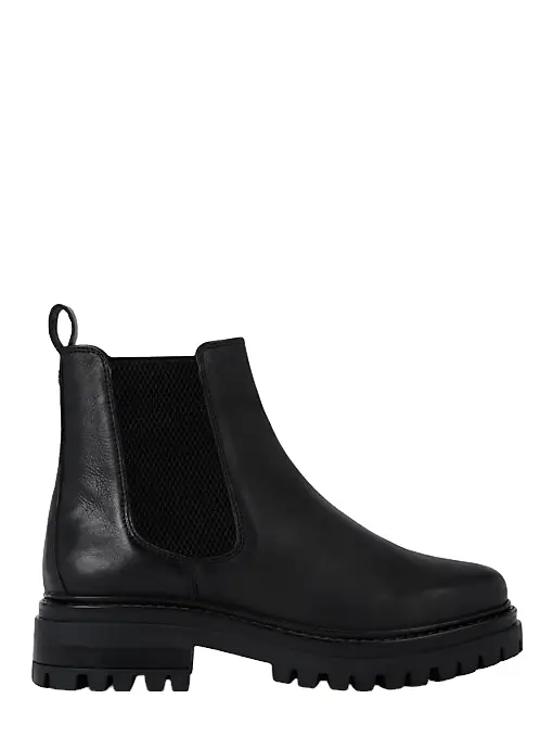 Kurt Geiger Leather Chelsea Boots With Pull-tab - Black
