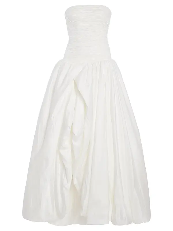 Aje Violette Bubble-hem Maxi Dress - Ivory