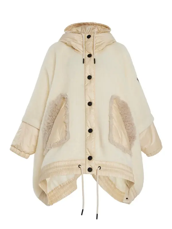 Moncler Wool Cape - Ivory