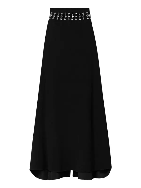 Rabanne Cutout Embellished Maxi Skirt - Black