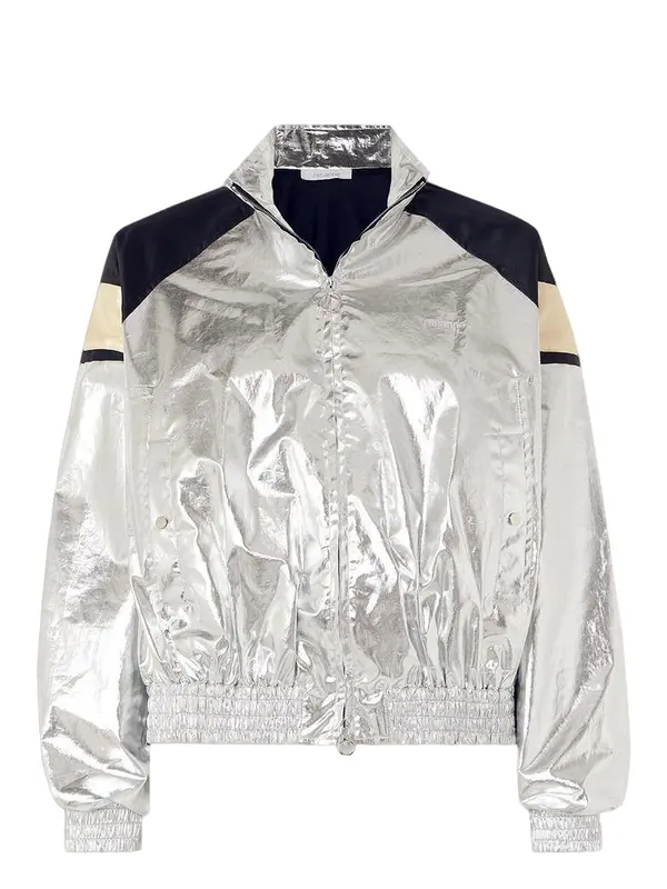 Rabanne Metallic Coated Cotton-blend Jacket - Silver