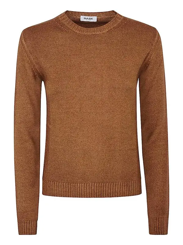 BASE Wool And Cashmere Crewneck Jumper - Brown