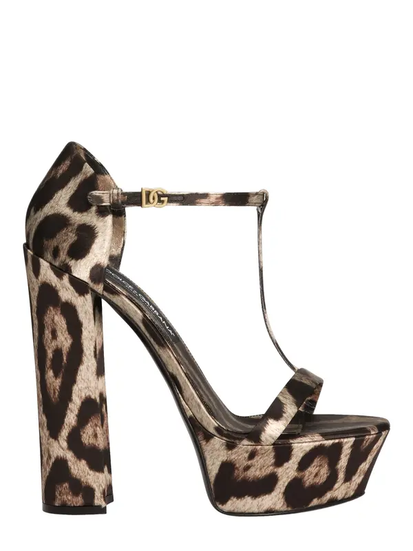 Dolce & Gabbana Keira Leopard Platform Sandals - Print