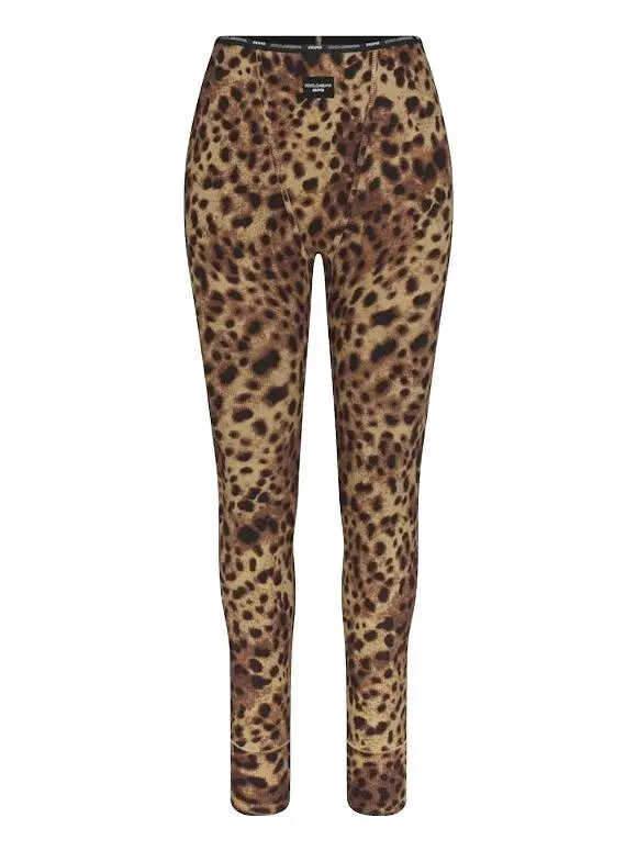 SKIMS X Dolce&gabbana Cotton Rib Legging - Leopard