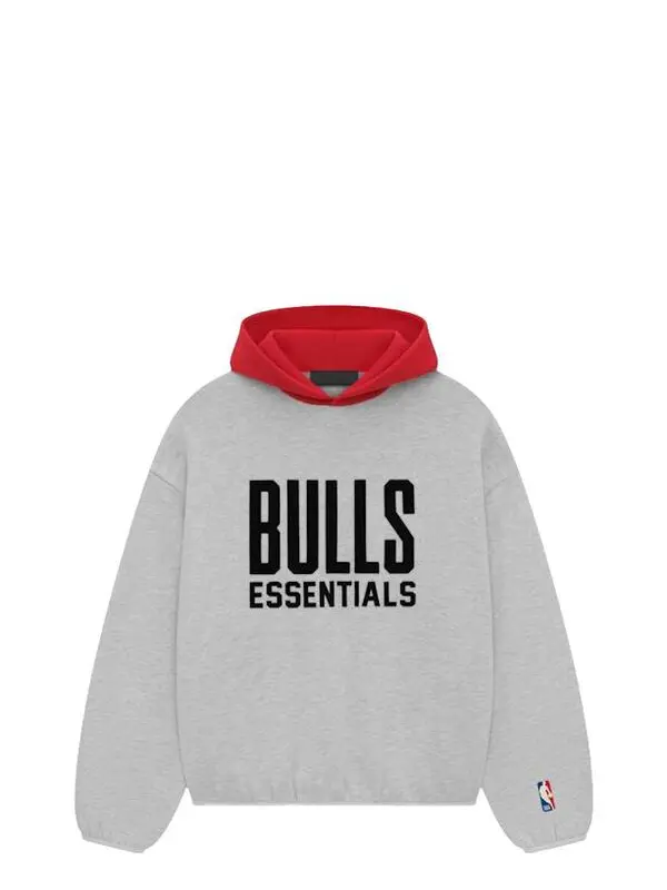 Fear Of God Nba Bulls Hoodie - Light Heather