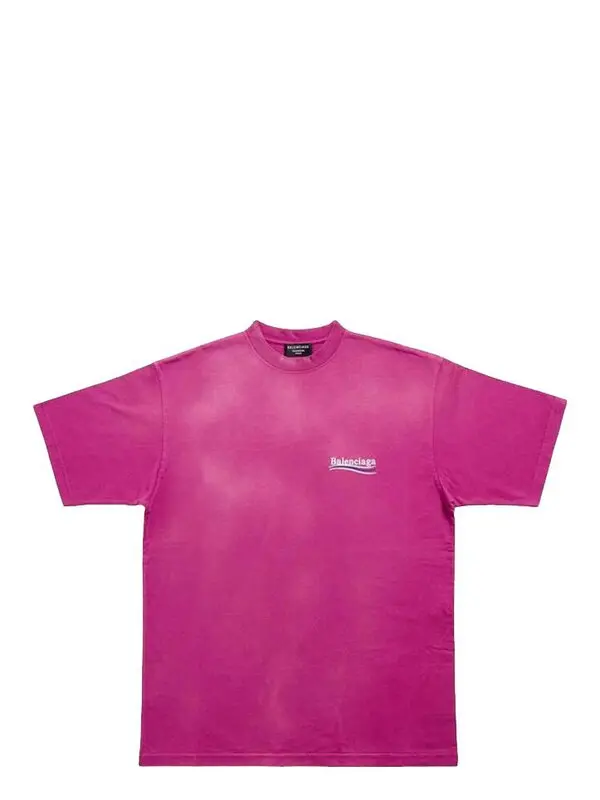 Balenciaga Political Campaign Large Fit T-shirt - Fuchsia