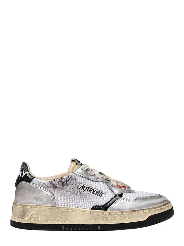 AUTRY Sup Vint Low Top Sneakers - Silver/white