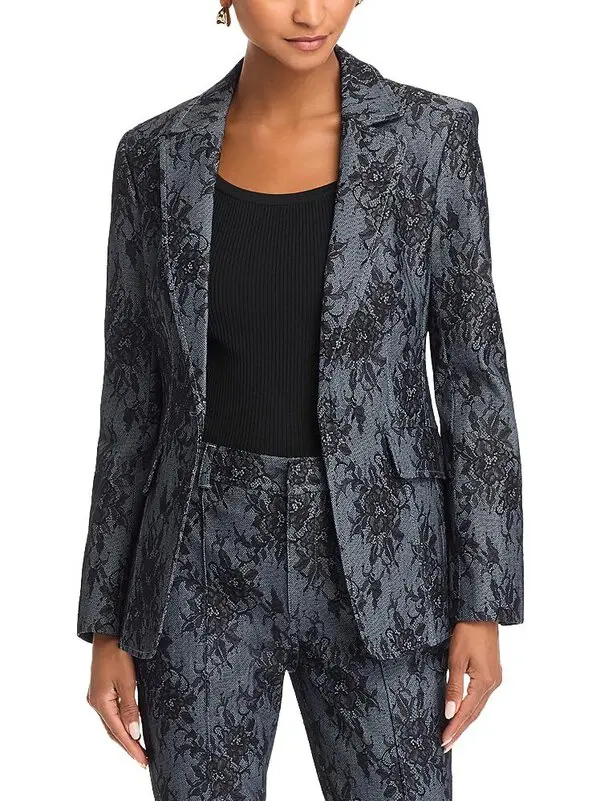 Cinq À Sept Sallie Bonded Lace Blazer - Light Indigo