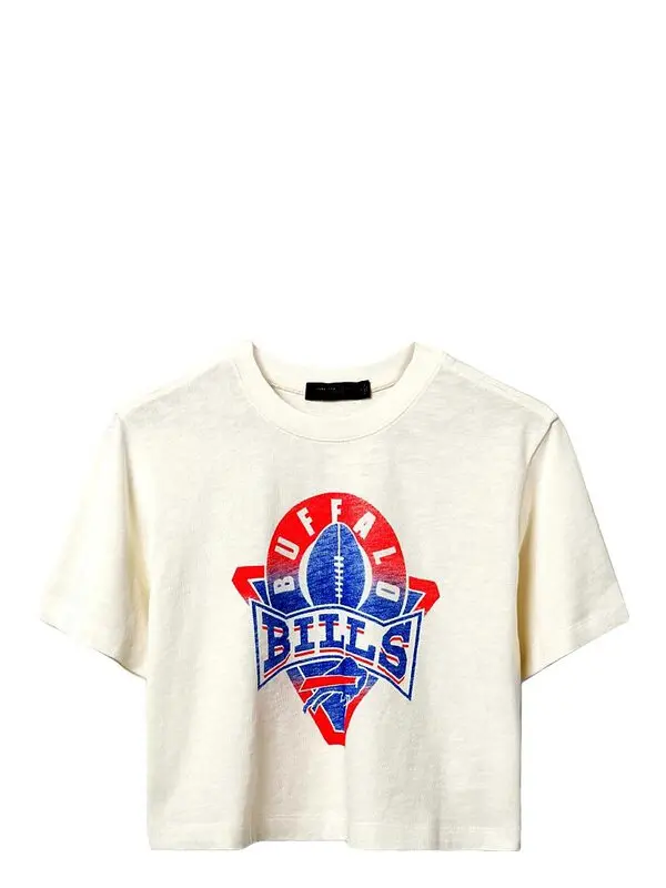 Junk Food Clothing Nfl Buffalo Bills Crop Tee - White