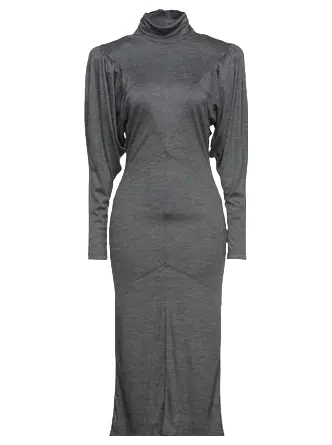 Isabel Marant Midi Dress Virgin Wool - Grey