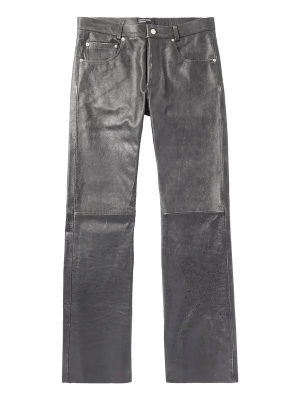 Enfants Riches Déprimés Slim-fit Straight-leg Leather Trousers - Black