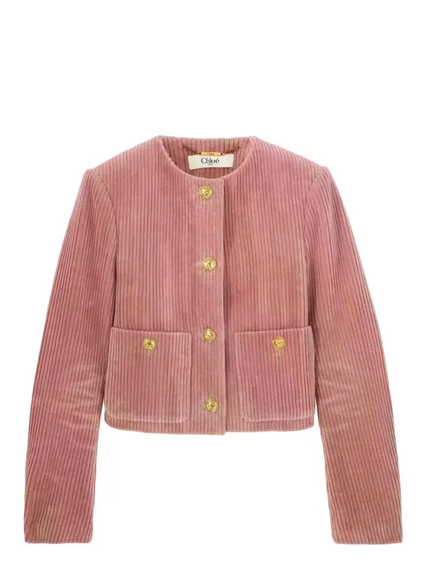 Chloé Cotton-corduroy Jacket - Pink