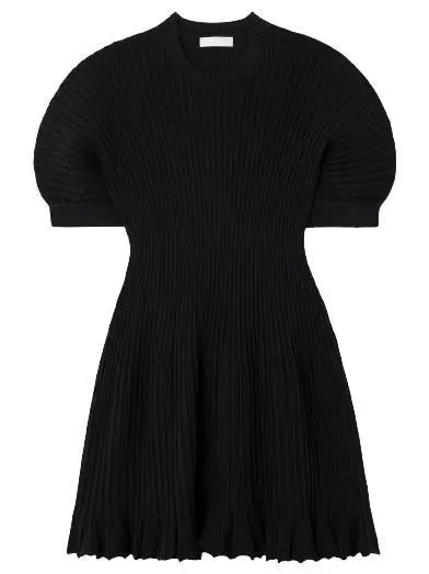 Ulla Johnson Talie Ribbed-knit Mini Dress - Black