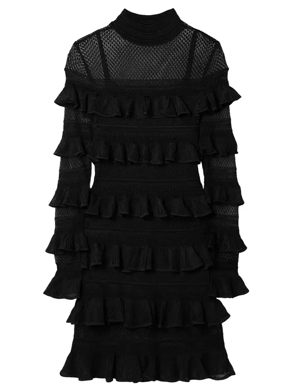 Zimmermann Crush Mini Dress - Black