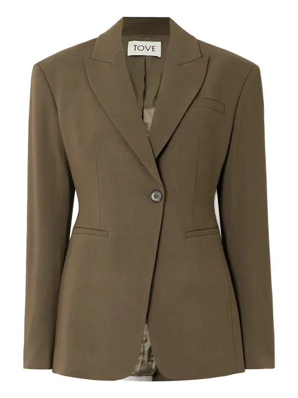 Tove Elda Crepe Blazer - Green