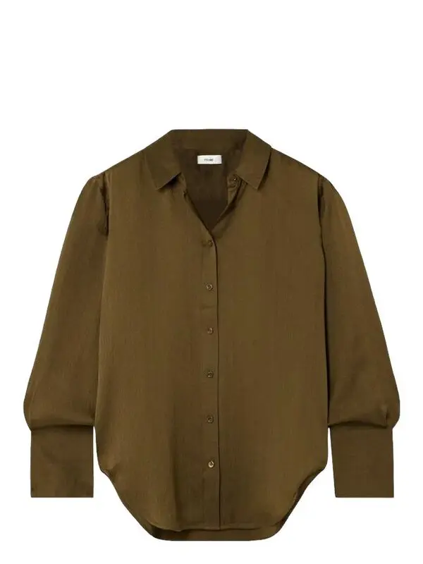 FRAME The Standard Silk Shirt - Green