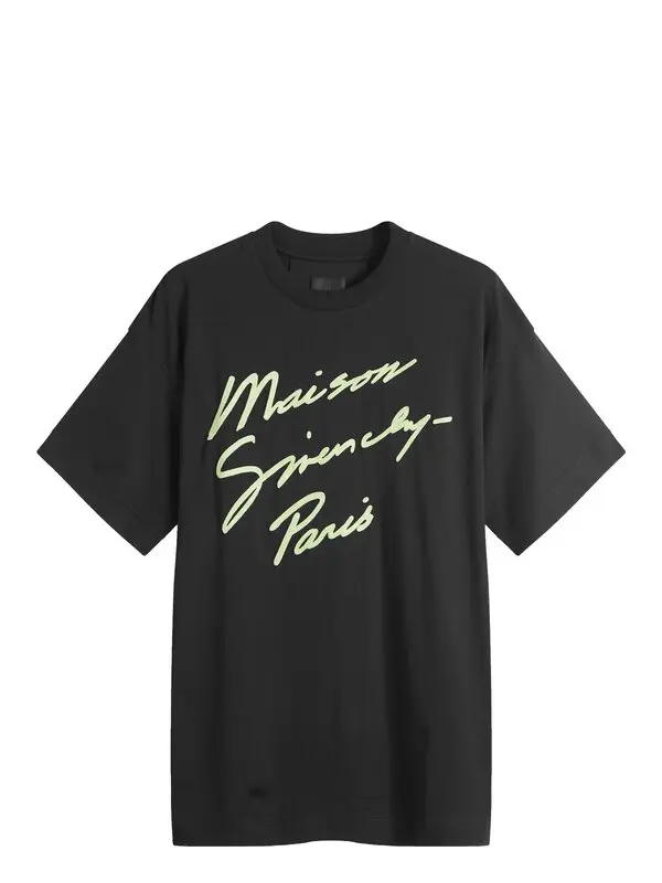 Givenchy Script Logo Regular Fit T-shirt - Black/green