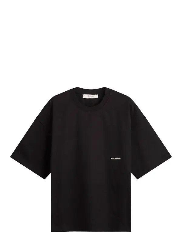 ABOUT:BLANK Box Logo T-shirt - Black/ecru