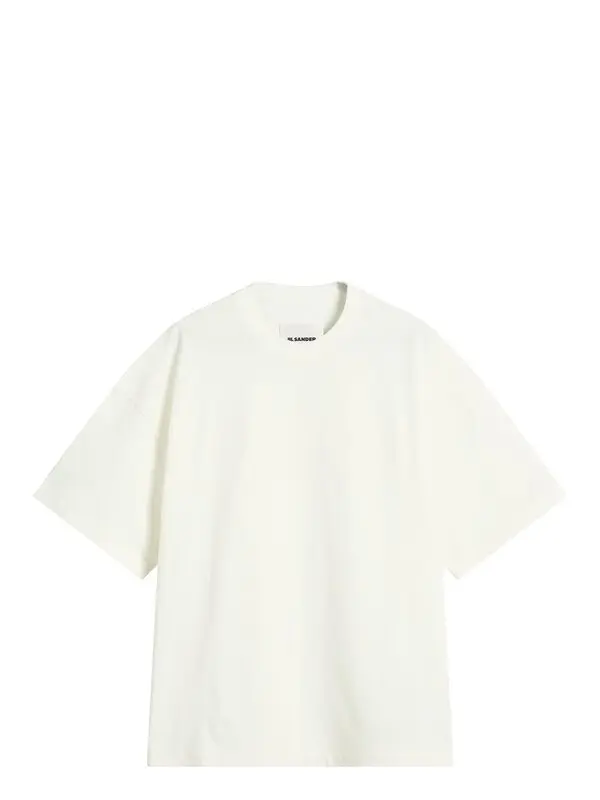 JIL SANDER Stiff Lightweight T-shirt - Porcelain