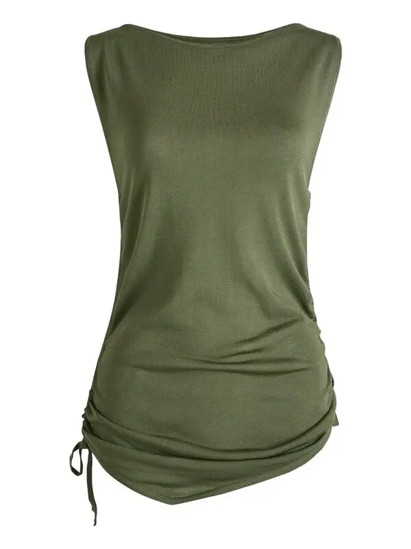 Sir The Label Yoland Ruched Tank Top - Khaki