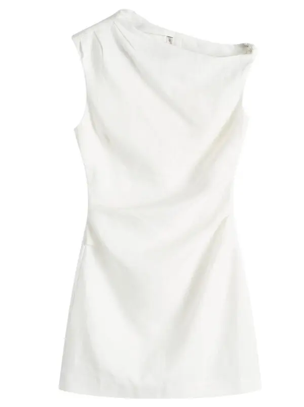 Sir The Label Tamara Knit Linen Mini Dress - Ivory