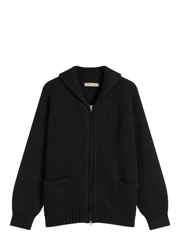 FRIZMWORKS Cowichan Zip Up Cardigan - Black