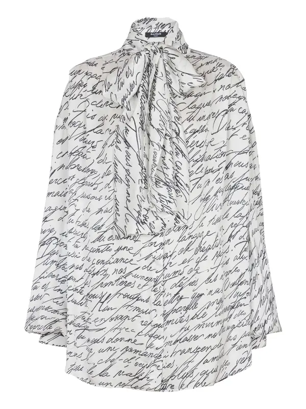 Balmain Love Letter Blouse - White