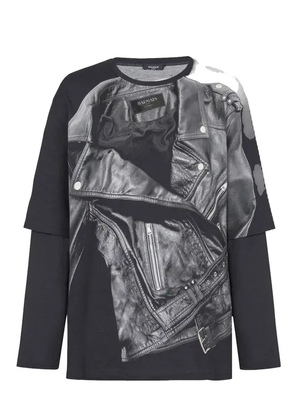 Balmain Graphic-print T-shirt - Black