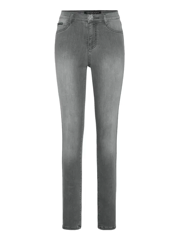 Philipp Plein High-waisted Skinny Jeans - Grey