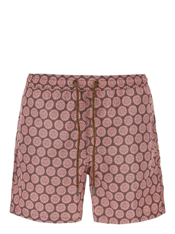 4FF Floral-print Swim Shorts - Pink