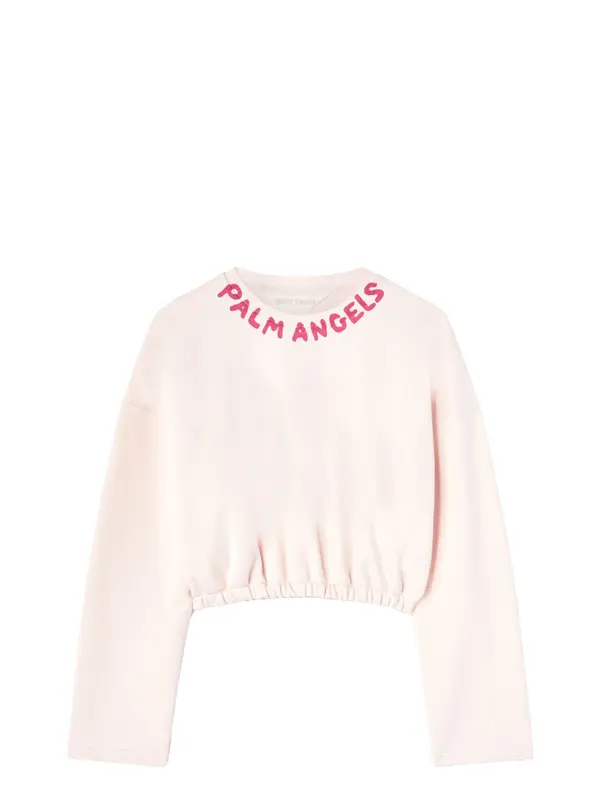 Palm Angels Logo-print Crop Top - Pink