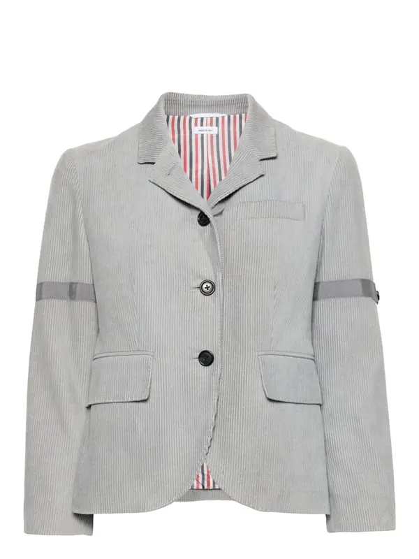Thom Browne Corduroy Single-breasted Blazer - Grey