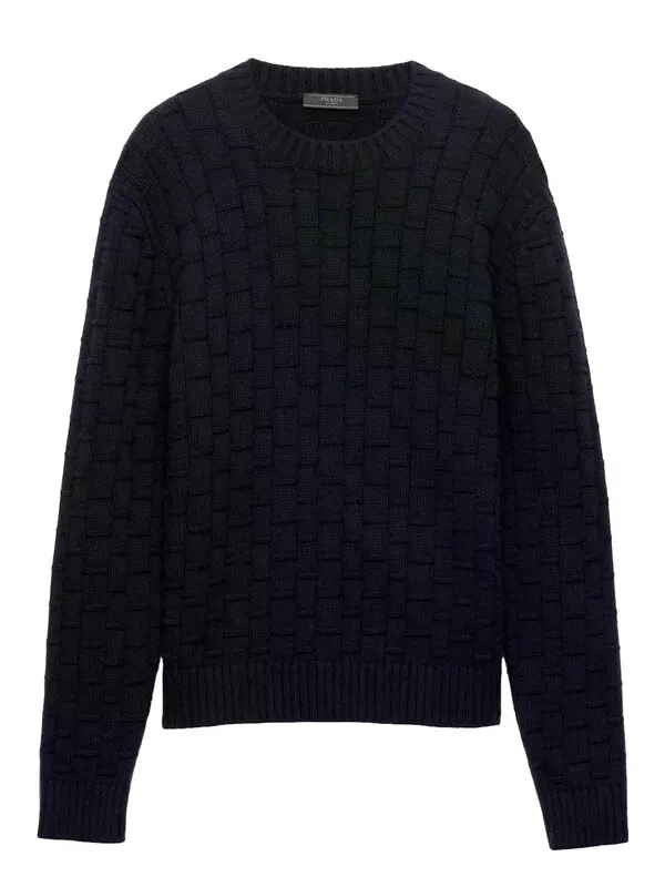 Prada Crew-neck Cashmere Sweater - Black