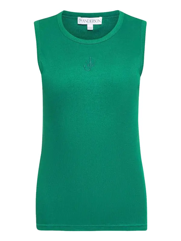 JW Anderson Anchor-logo Tank Top - Green