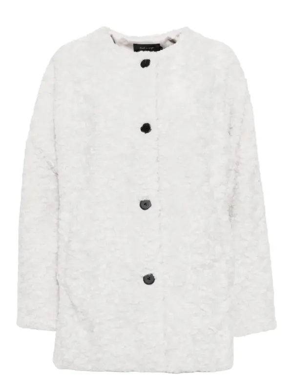 TOUT A COUP Faux Fur Jacket - Grey